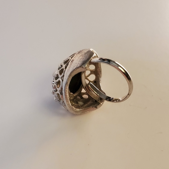 Jewelry | Original 7s Dark Silver Metallic Ring With Decorative Edging ...
